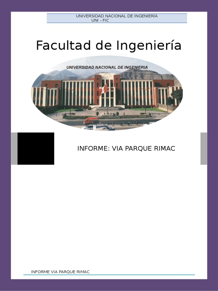 Informe Via Parque Rimac | PDF | Lima | Túnel