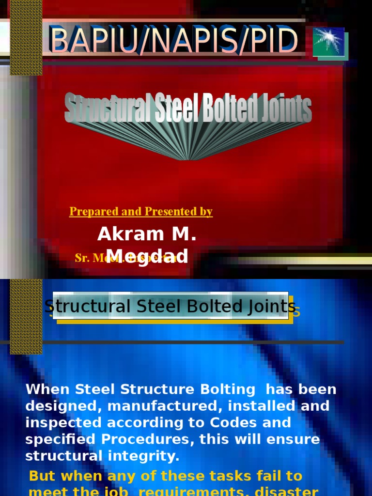 Structural Steel Bolted Joints by Megdad - NAPIS | PDF | Strength Of ...