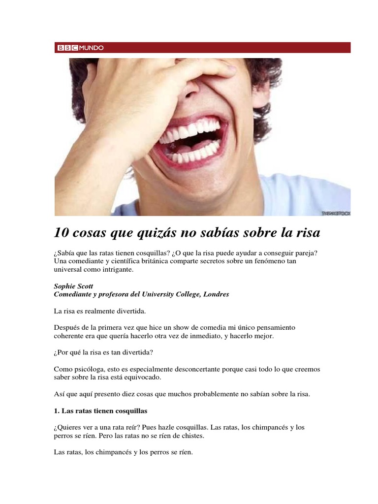10 Datos Sorprendentes sobre la Risa | PDF | La risa | Chistes