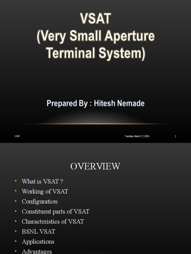An Overview of Very Small Aperture Terminals (VSAT) Systems: Components ...