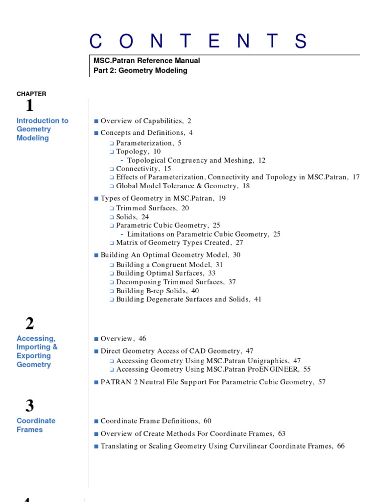 Geometry Modeling, Patran | PDF | Geometry | Curve