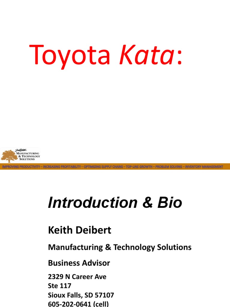Toyota Kata Presentation From Keith Deibert | PDF | Mentorship | Lean ...