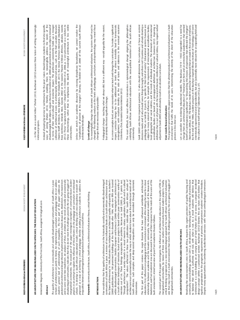 Architecture for Marginalized Communities | PDF | Postmodernism | Modernism