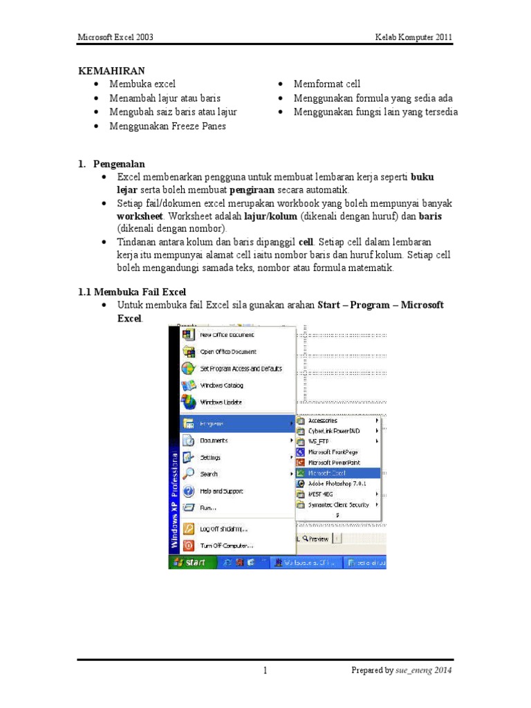 Panduan Dasar Excel 2003 | PDF