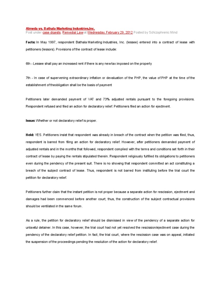 Almeda v. Bathala | PDF