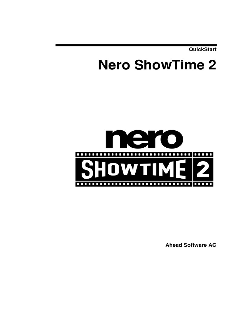 Nero Showtime 2: Quickstart | PDF | Video | Data Compression