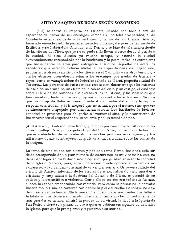 Saqueo de Roma: Otros Puntos | PDF