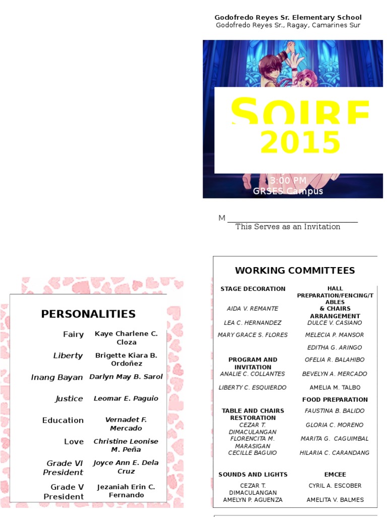 February 27, 2015 3:00 PM GRSES Campus: Godofredo Reyes SR., Ragay ...