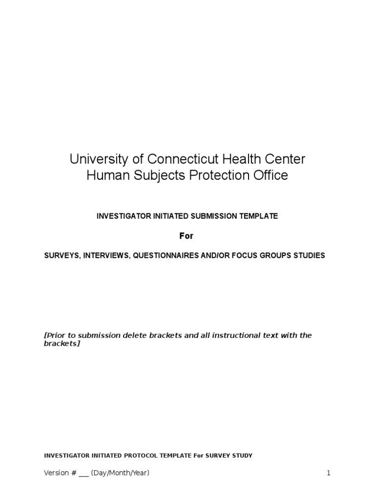 Surveys Interviews Questionnaires Focus Groups Protocol Template | PDF ...