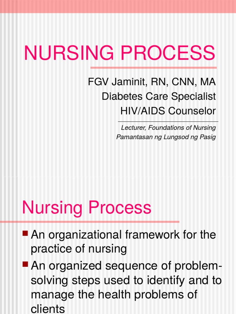 Nursing Process | PDF | Medical Diagnosis | Nursing