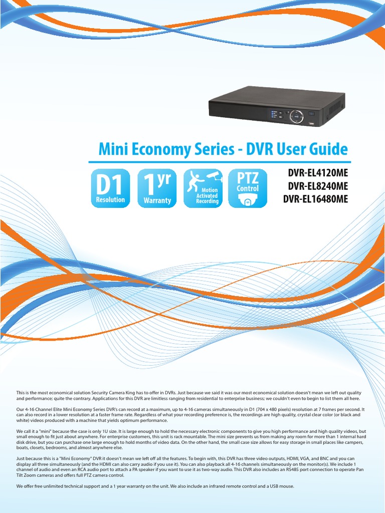 Mini Economy Series - DVR User Guide | PDF | Digital Video Recorder ...
