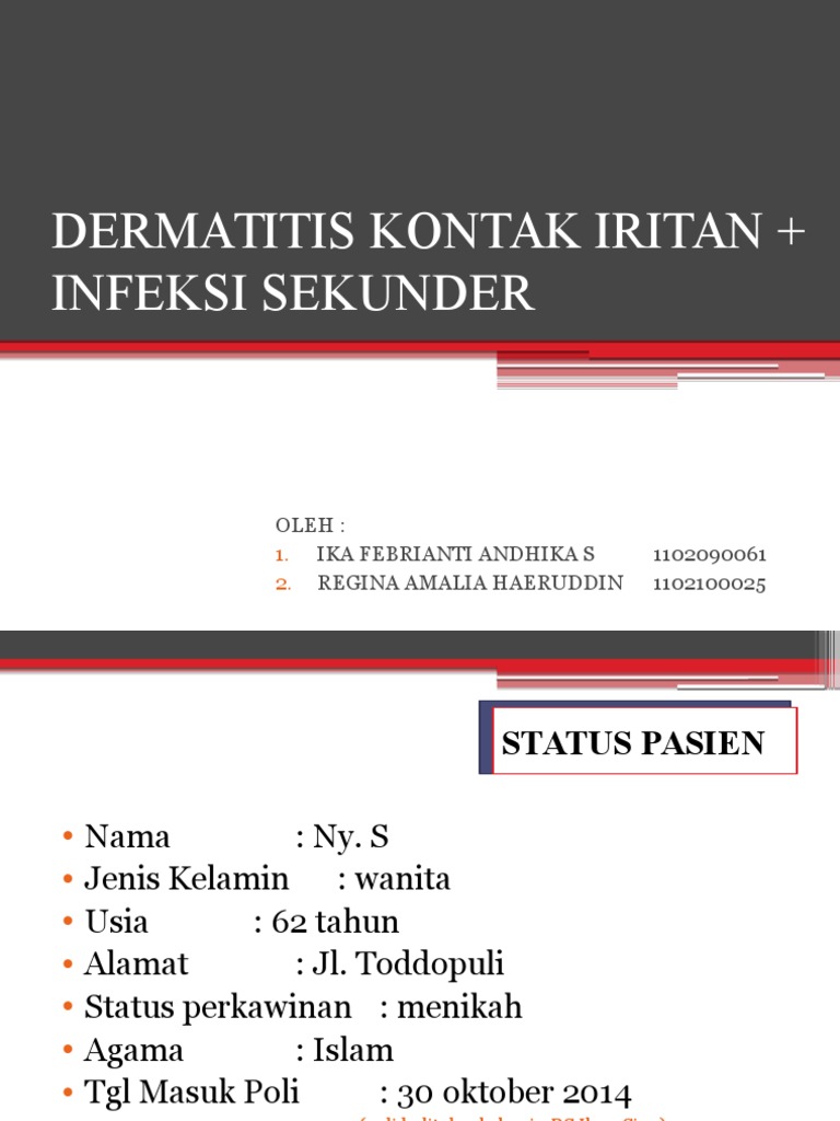 Poster Mini (Dermatitis Kontak Iritan+infeksi Sekunder) | PDF
