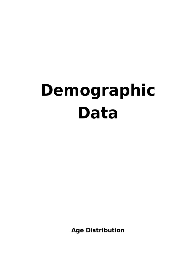 Demographic Data Complete | PDF | Family | Society