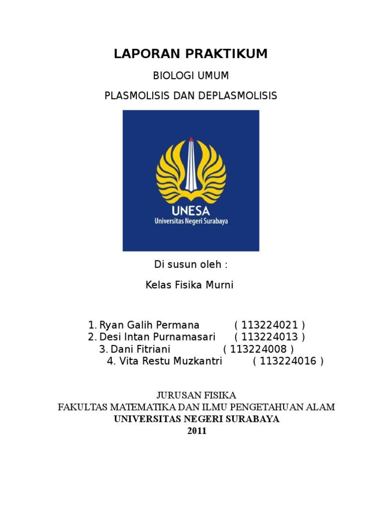 Plasmolisis & Deplasmolisis Rhoediscolor | PDF
