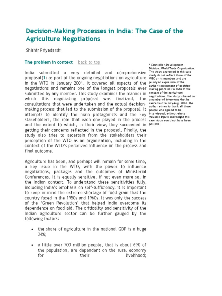 Case Study On Indian Agriculture | PDF | World Trade Organization ...