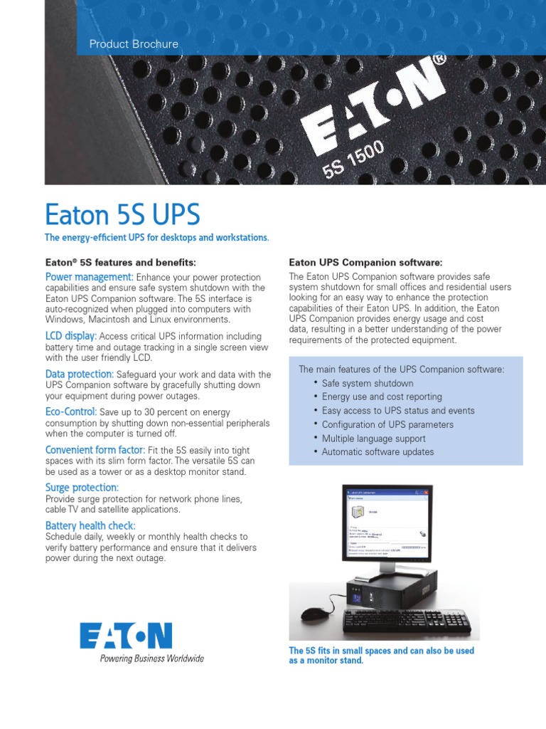 5S UPS Brochure Final v2 | PDF | Computer Monitor | Desktop Computer