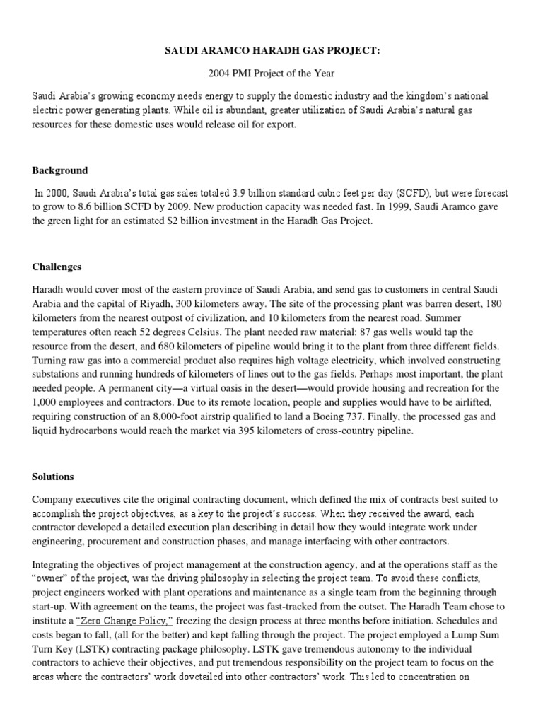 Aramco Case Study | PDF | Natural Gas | Saudi Arabia