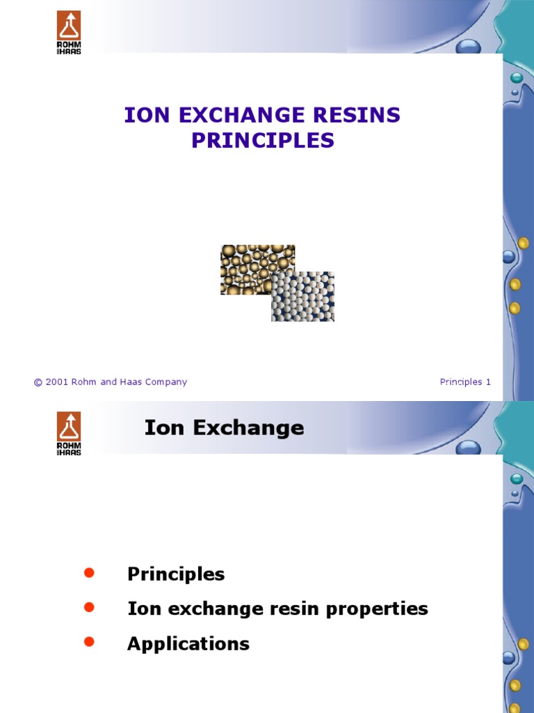 Rohm&Haas Principles. 1997-2003 | PDF | Ion Exchange | Chemical Substances