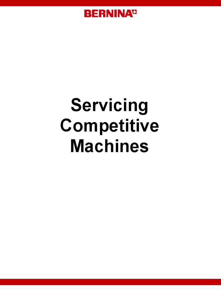 Servicing Competitive Machines 082409 | PDF | Screw | Belt (Mechanical)