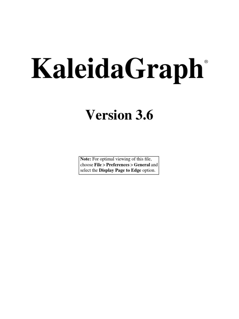 Kaleidagraph Manual | Download Free PDF | Page Layout | Mac Os