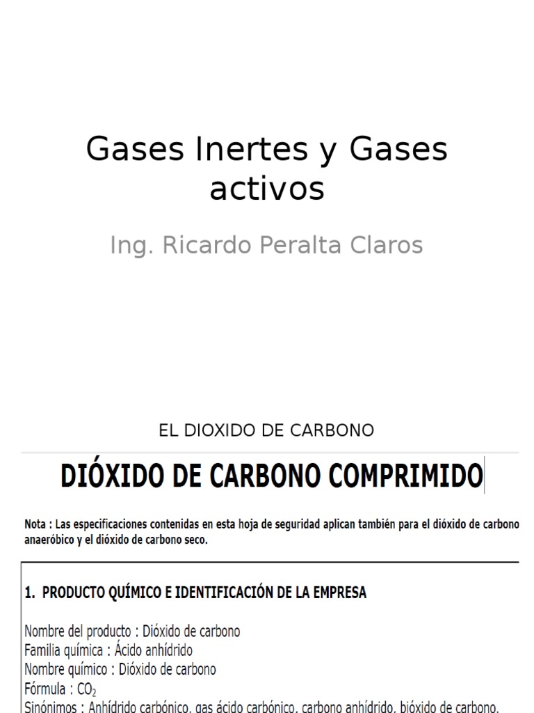 Gases Inertes y Gases Activos | PDF