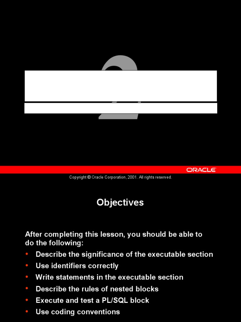 Writing Executable Statements | PDF