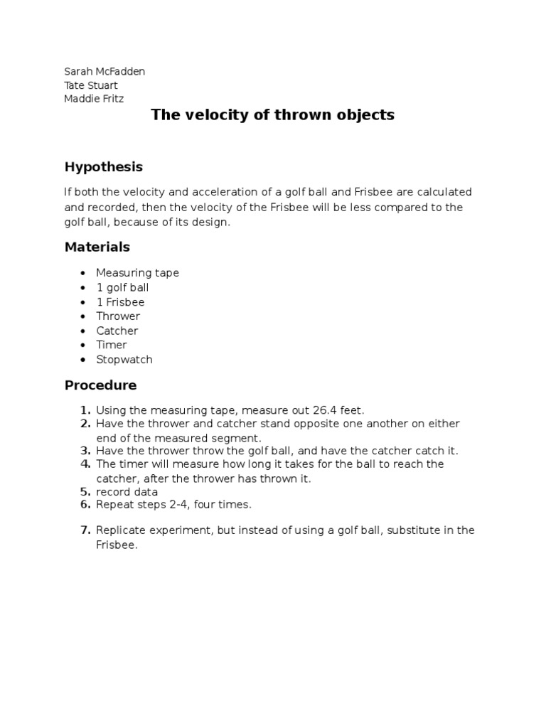 Physics Velocity and Acceleration Lab | PDF | Experiment | Acceleration
