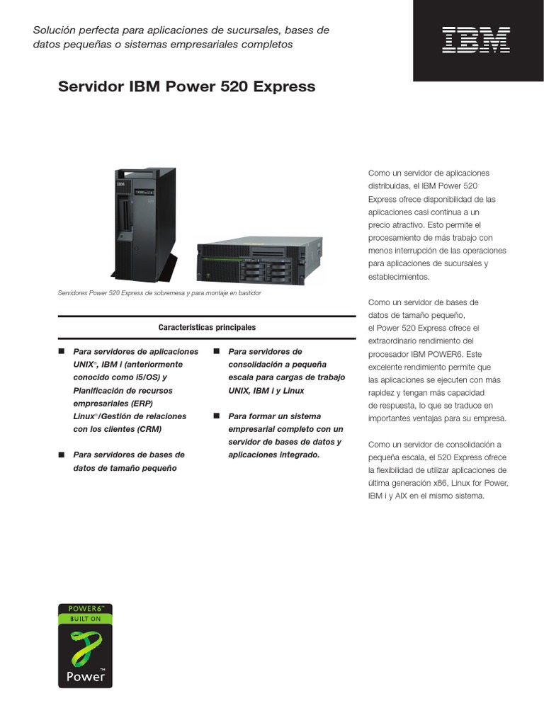Power 520 Express | PDF | Servidor (Computación) | Software