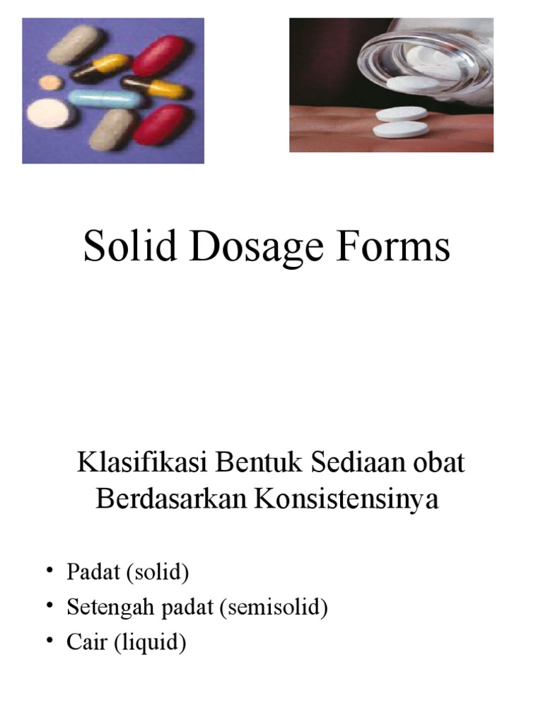 Sediaan Solid | PDF | Kesehatan Holistik