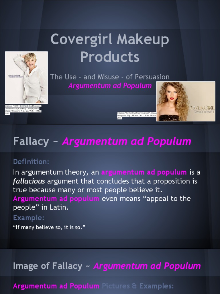 Logical Fallacy Presentation - Covergirl | PDF | Fallacy | Advertising