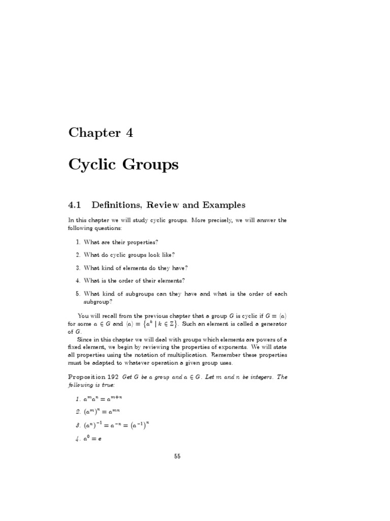 Groups Cyclic | PDF | Theorem | Number Theory