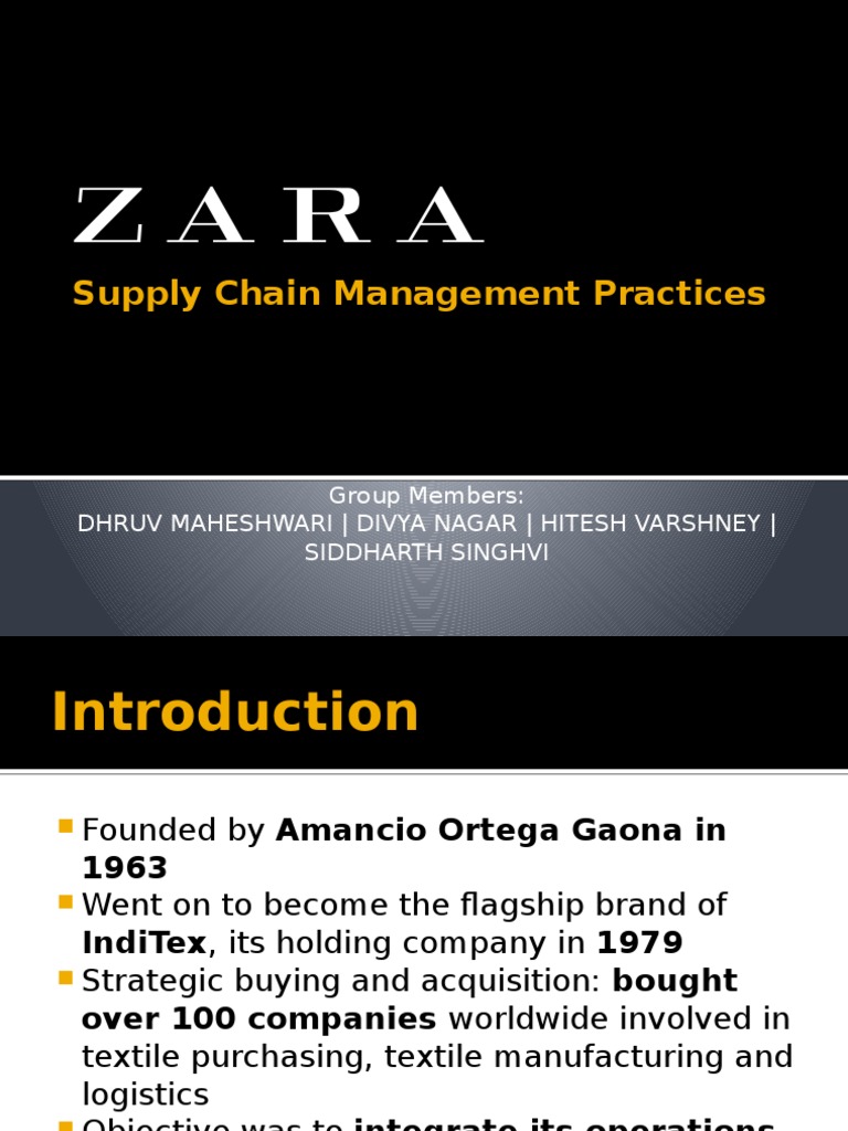 Supply Chain Management Practices at Zara: Enabling Fast Fashion ...