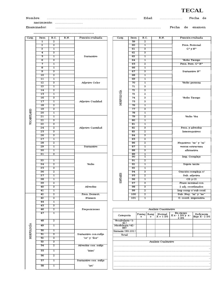 TECAL Protocolo | PDF