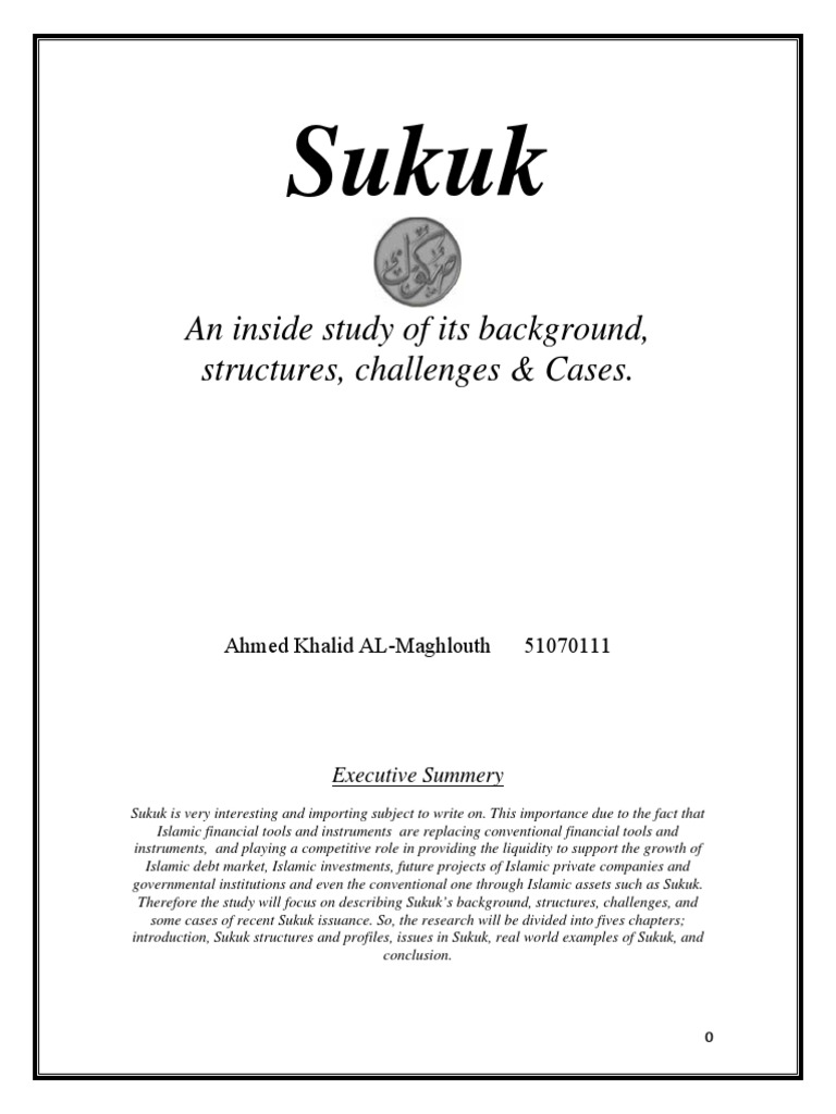 Sukuk An Inside Study of Its Background Structures Challenges and Cases ...