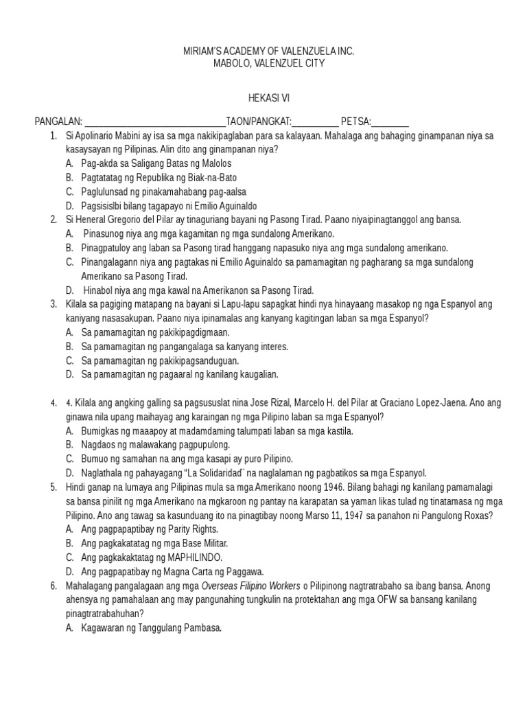 Hekasi Final Reviewer Nat | PDF