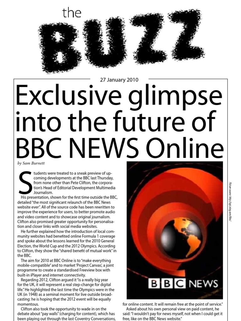 Exclusive Glimpse Into The Future of BBC NEWS Online: 27 January 2010 ...