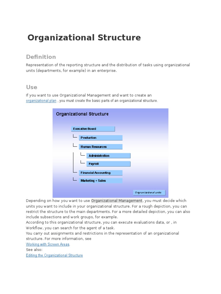 Organizational Structure | PDF | Business | Finance & Money Management