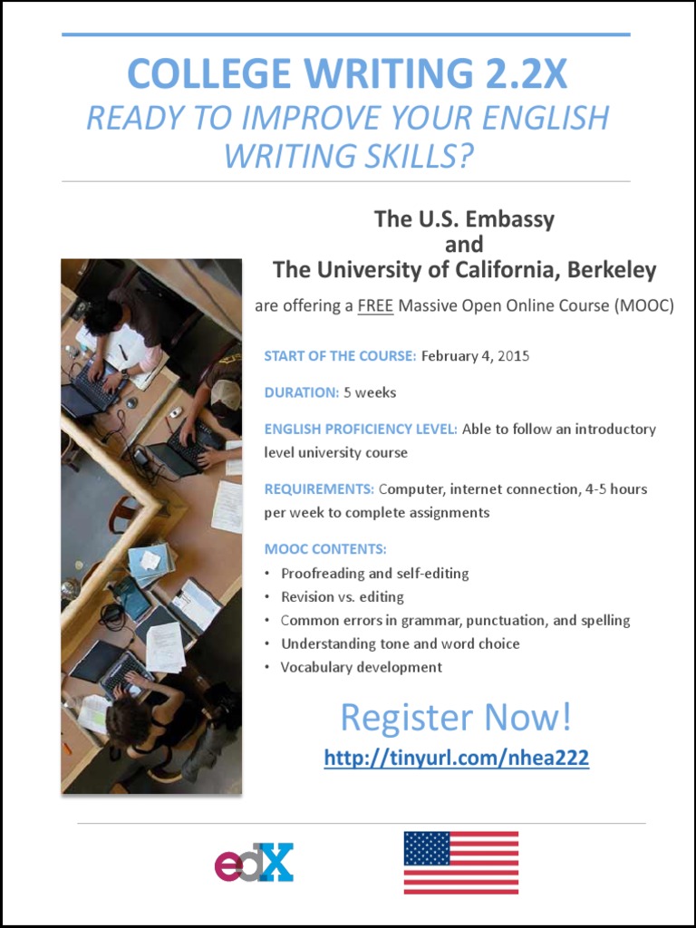 College Writing 2.2X: Ready To Improve Your English Writing Skills? | PDF