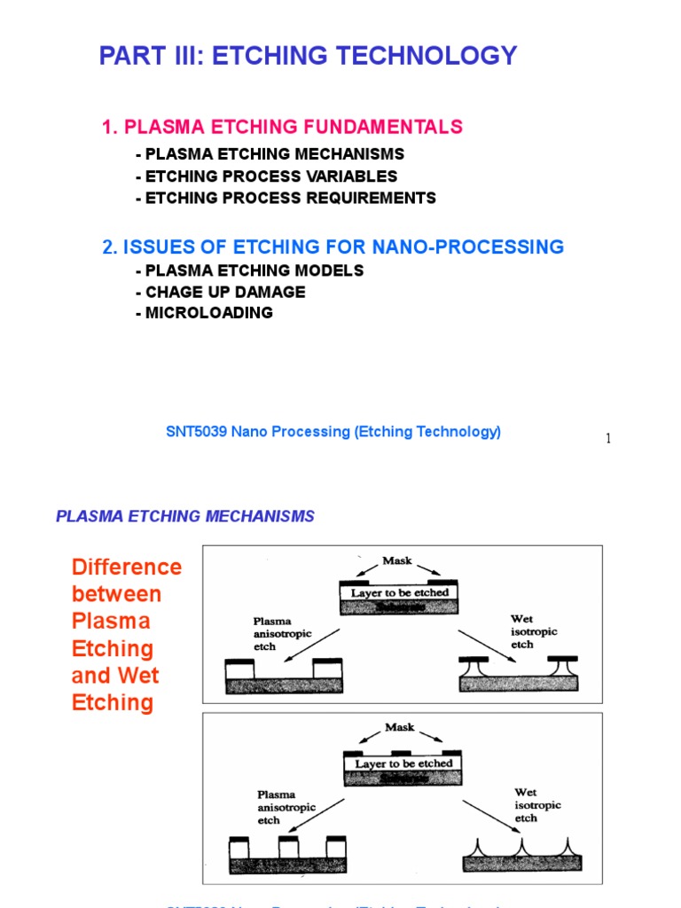 Etching 2014 | PDF | Plasma (Physics) | Sputtering