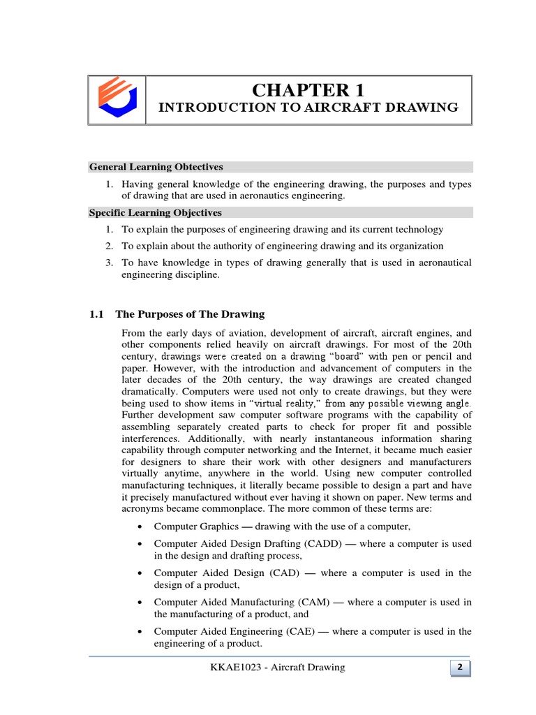 CHAPTER-1 Introduction To Aircraft Drawing | PDF | Computer Aided ...