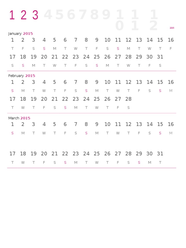 2014-2015 Monthly Calendar Overview | PDF