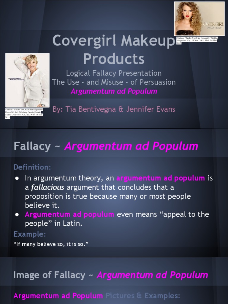 Logical Fallacy Presentation - Covergirl | Cosmetics | Advertising