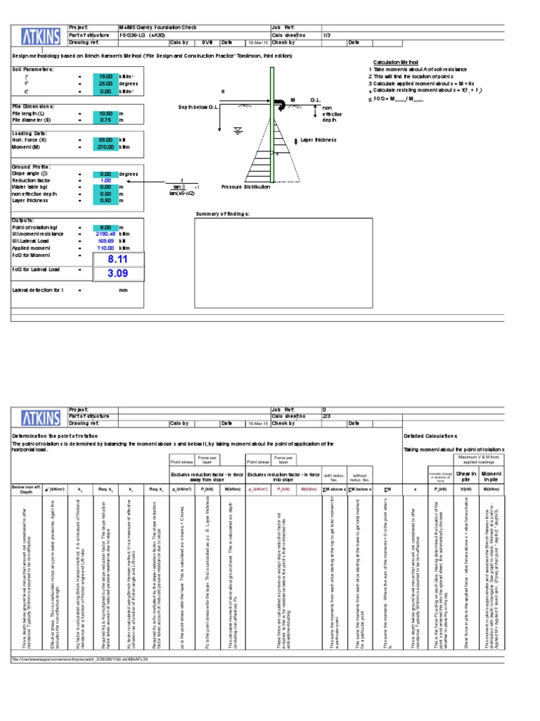 Brinch Hansen Lateral Capacity | PDF | Deep Foundation | Classical ...