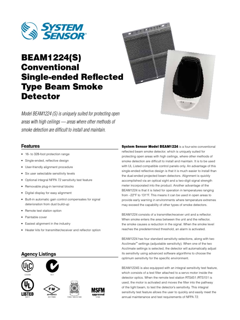 Beam1224 Beam1224s Datasheet Bmds755 | Sensor | Optics