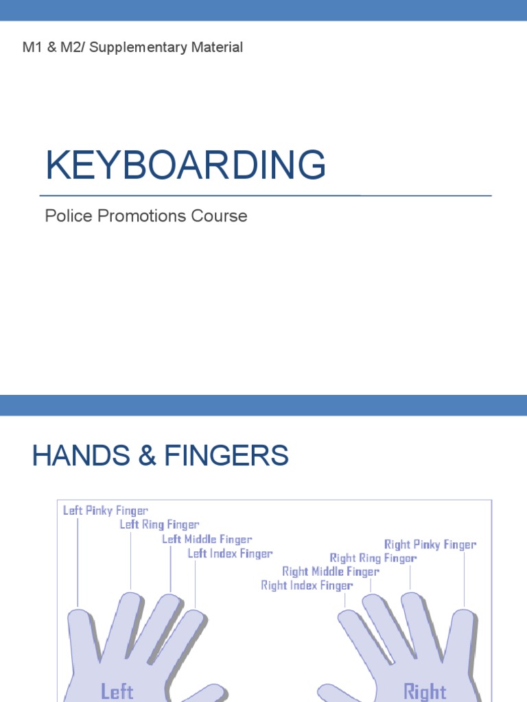 Police Keyboarding Skills Guide | PDF