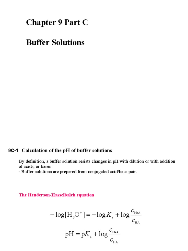 Chapter 9 and 10 | PDF | Buffer Solution | Chemical Equilibrium