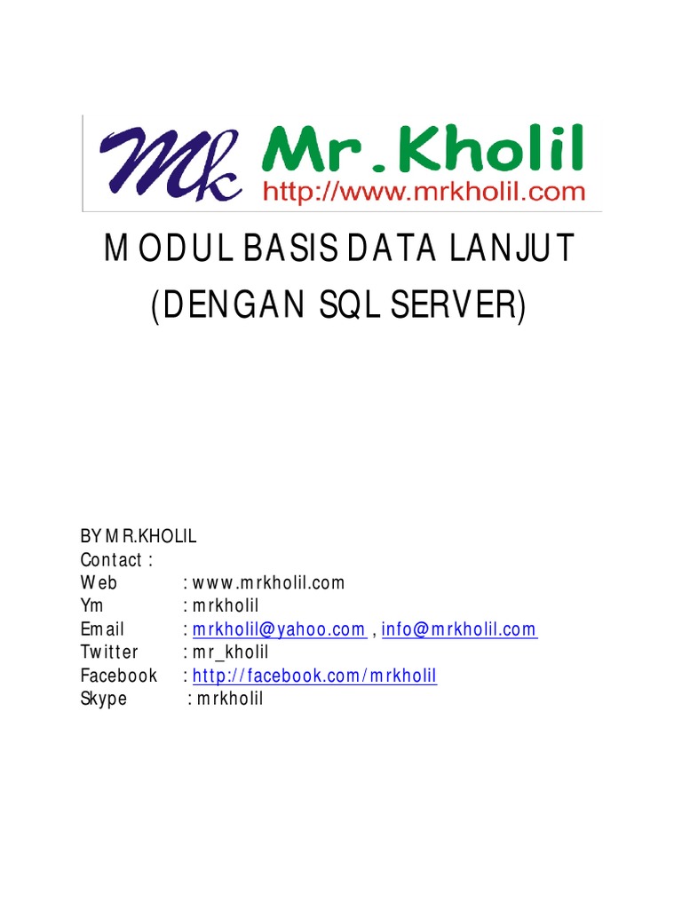 Modul Praktikum Basis Data Lanjut | PDF | Komputer | Teknologi & Rekayasa