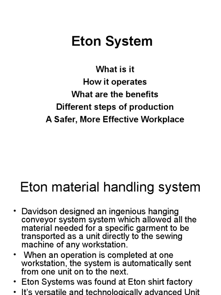 Eton System | PDF | Operations Management | Industries