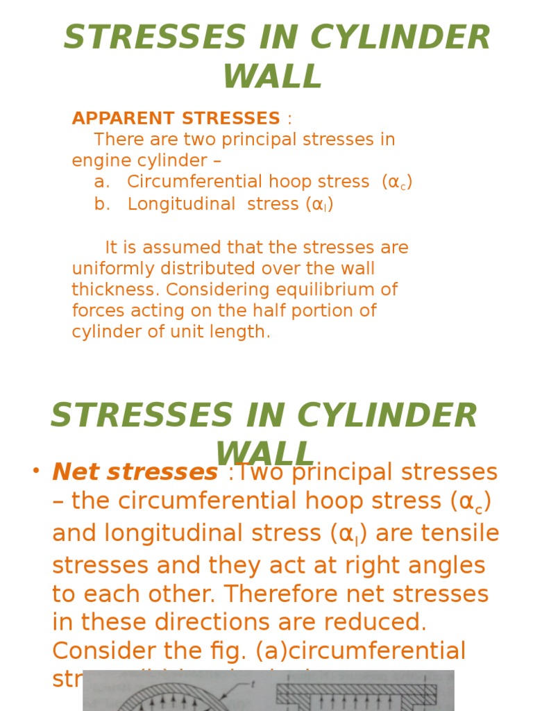 Stresses in Cylinder Wall | PDF | Cylinder (Engine) | Stress (Mechanics)