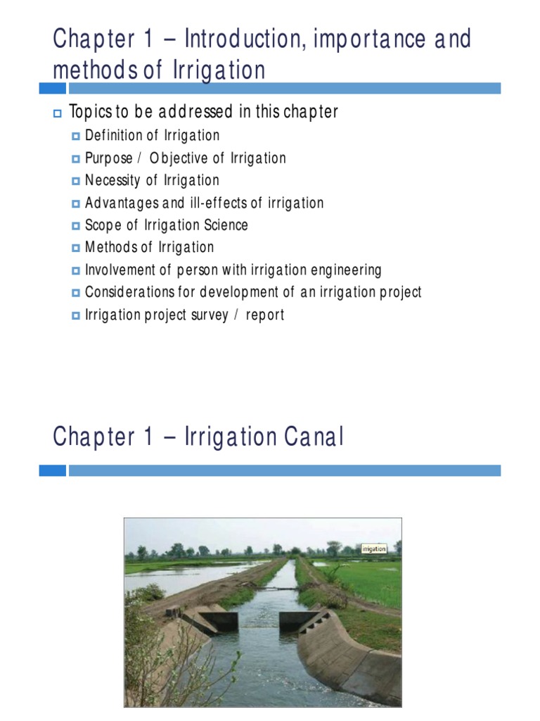 Irrigation - Definition and Methods | PDF | Irrigation | Water Resources